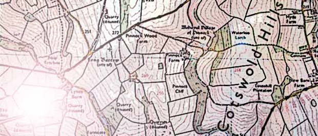 Cotswolds Map - Towns, villages and railway lines
